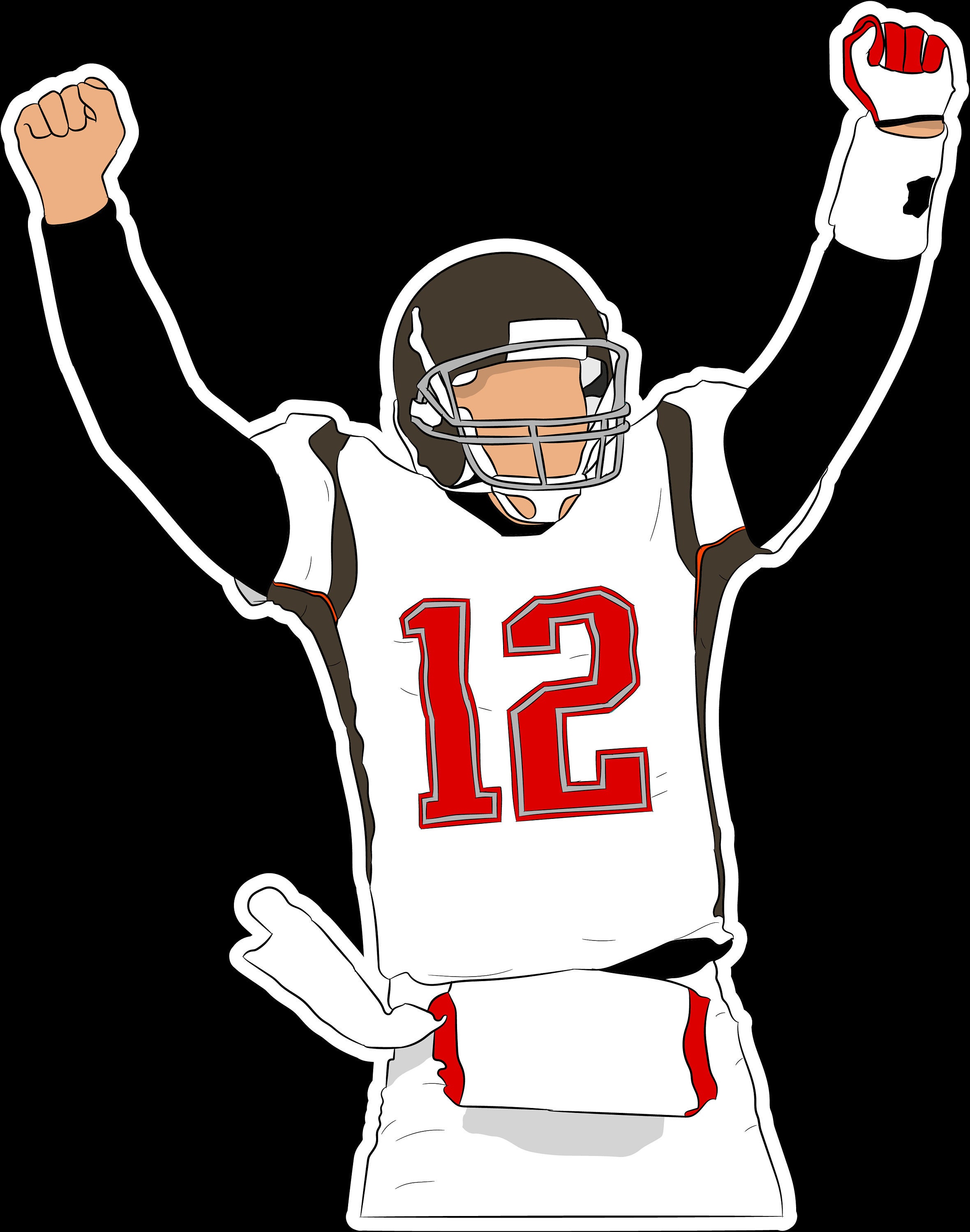 Tom Brady Hands Up Sticker | Etsy