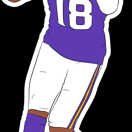Justin Jefferson Minnesota Vikings Vinyl Sticker Griddy white - Etsy