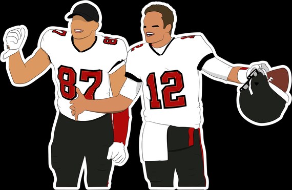 Tom Brady & Rob Gronkowski lfg Sticker | Etsy
