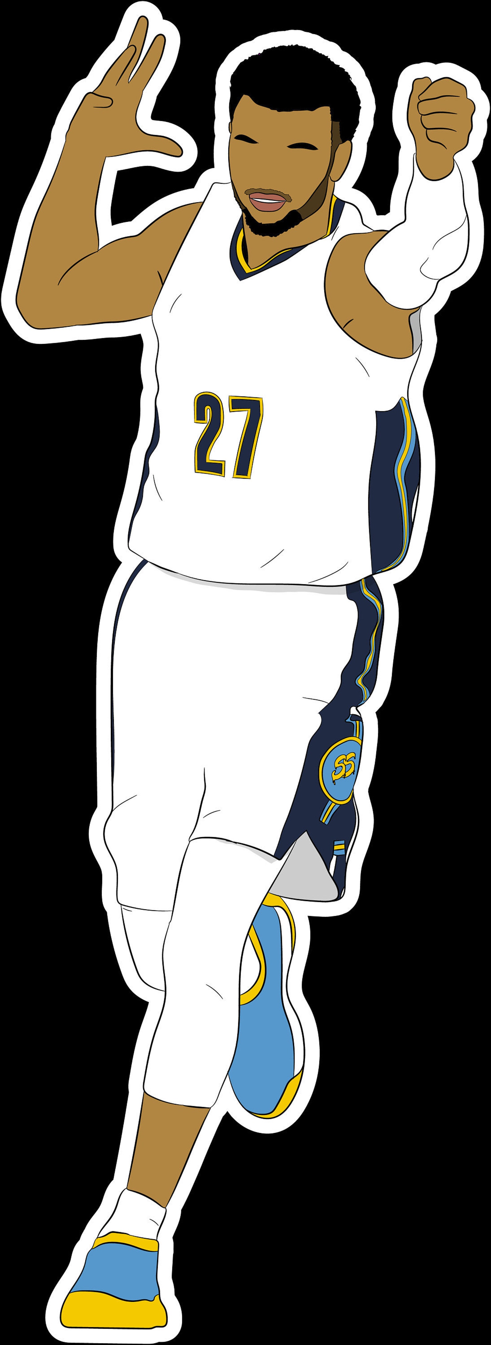 Jamal Murray Blue Arrow Sticker | Etsy