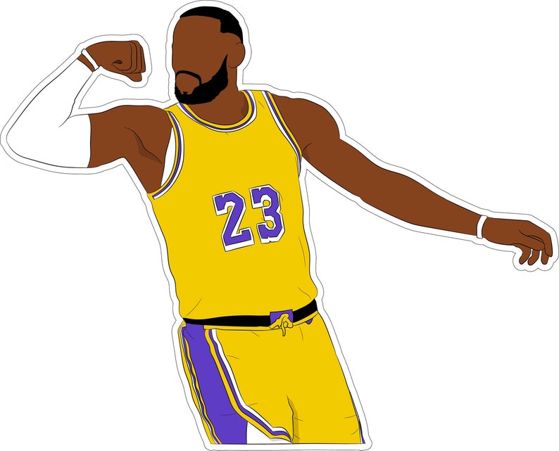 Lebron James "king Flex" Sticker - Etsy