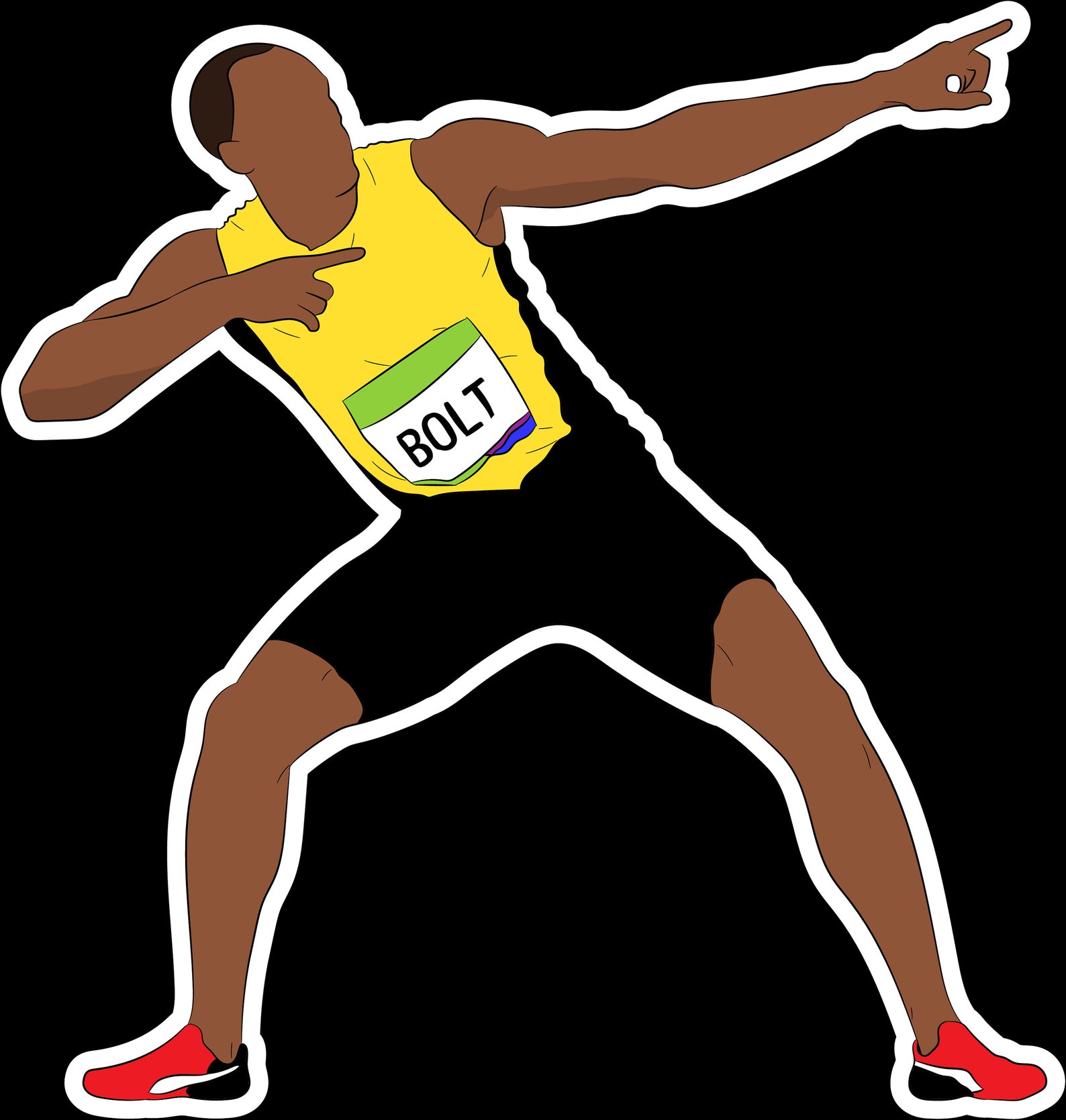 Usain Bolt "lightning Bolt" Sticker - Etsy