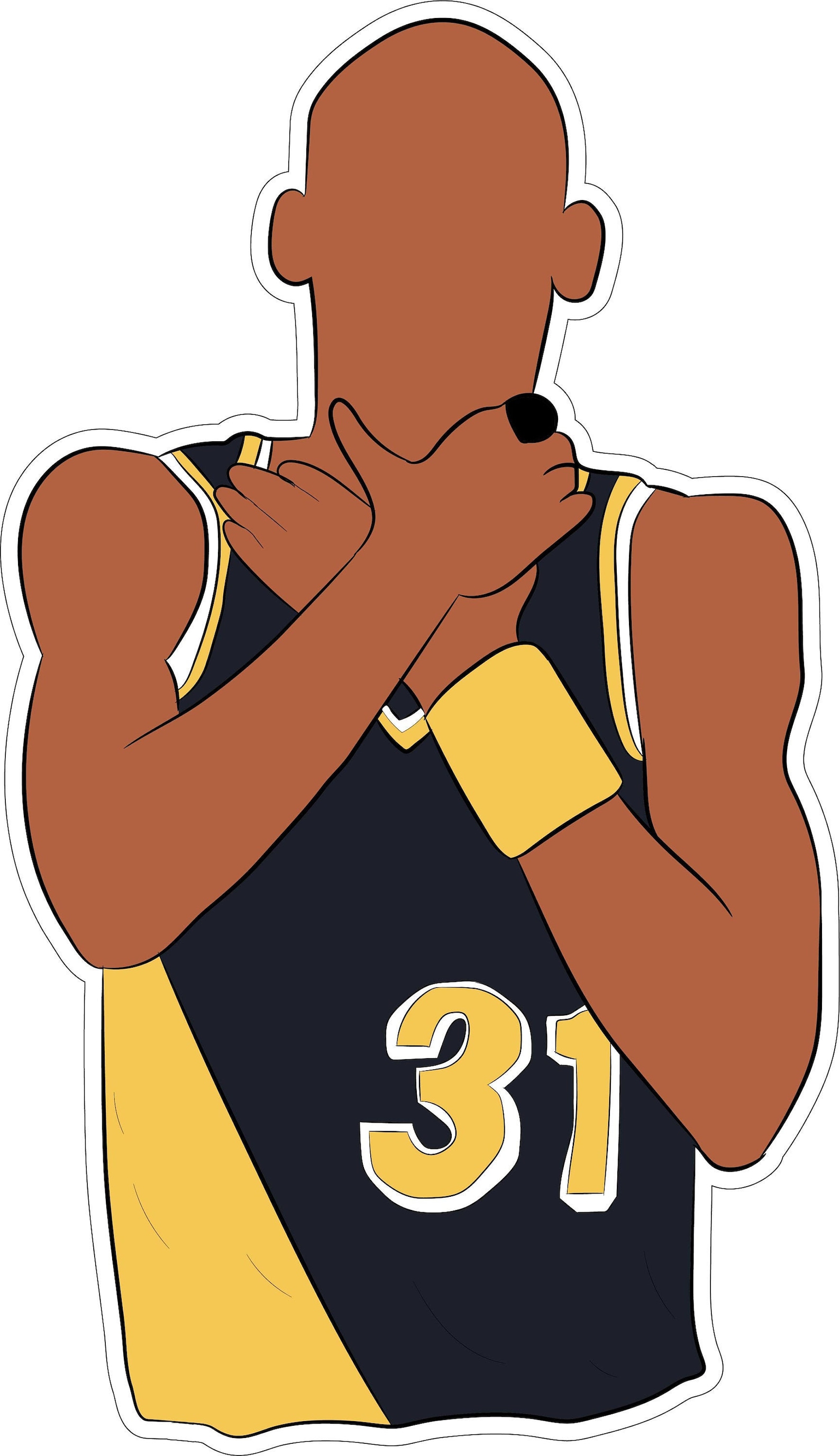 Reggie Miller choke Sticker - Etsy