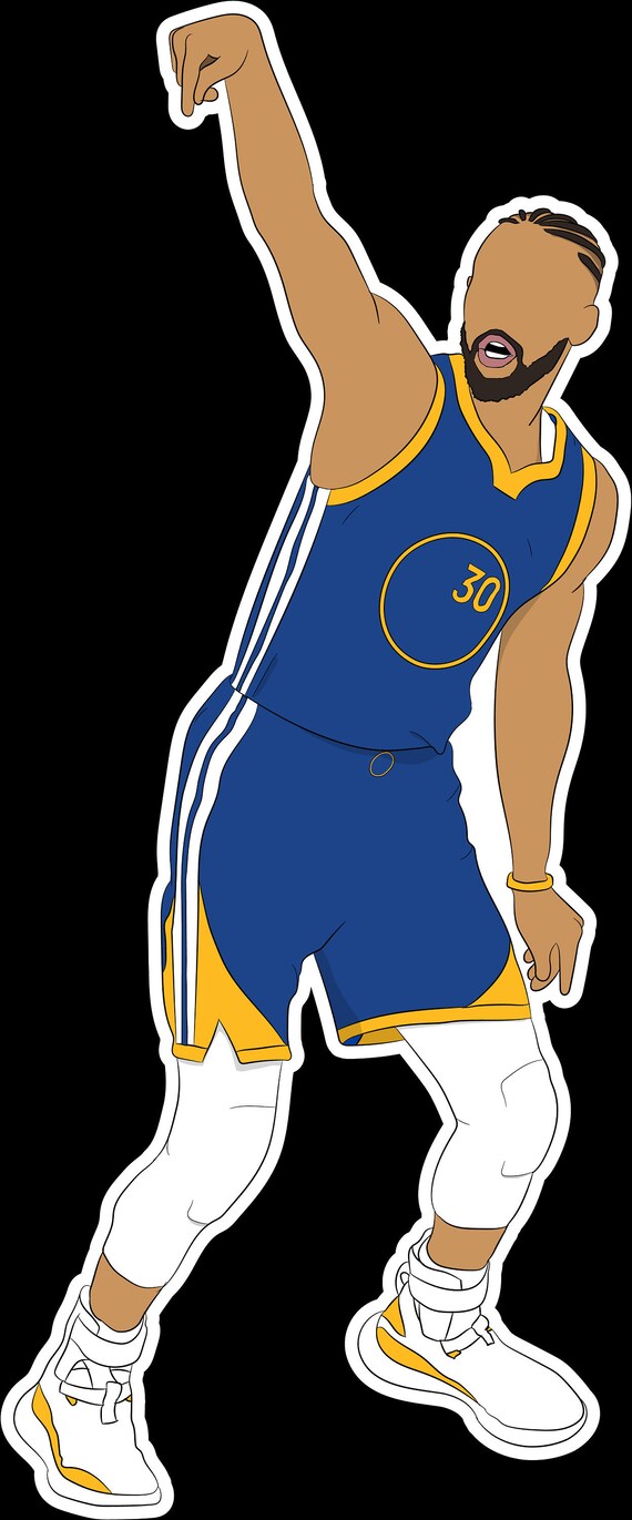 Steph Curry cornrows Sticker - Etsy