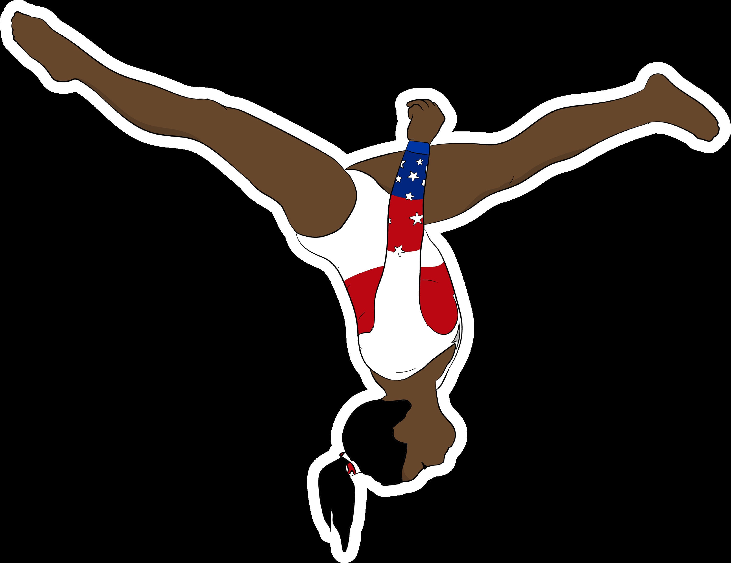Simone Biles flip Sticker - Etsy