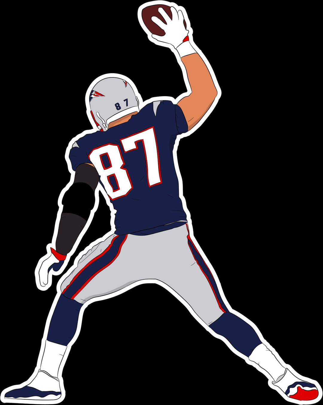 Rob Gronkowski "spiked" Sticker - Etsy