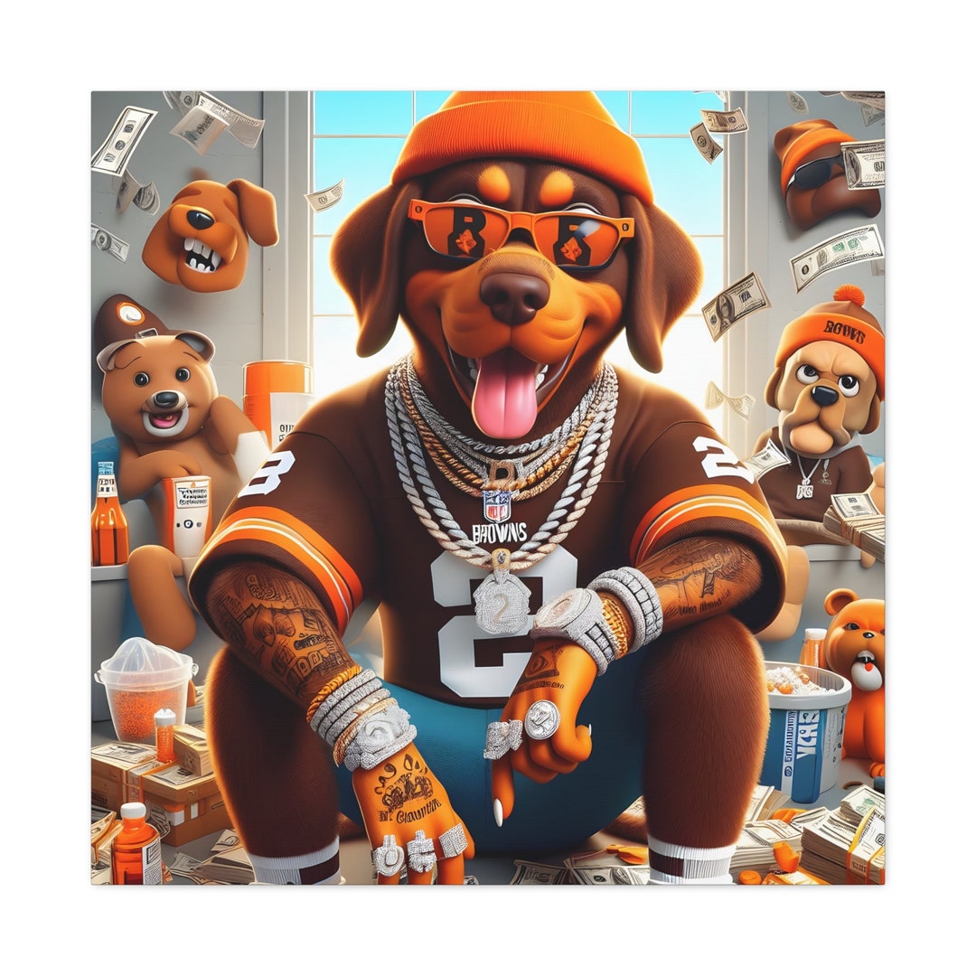 Cleveland Browns Rapper Canvas, Wall Art, Poster, Artwork, Football Art ...
