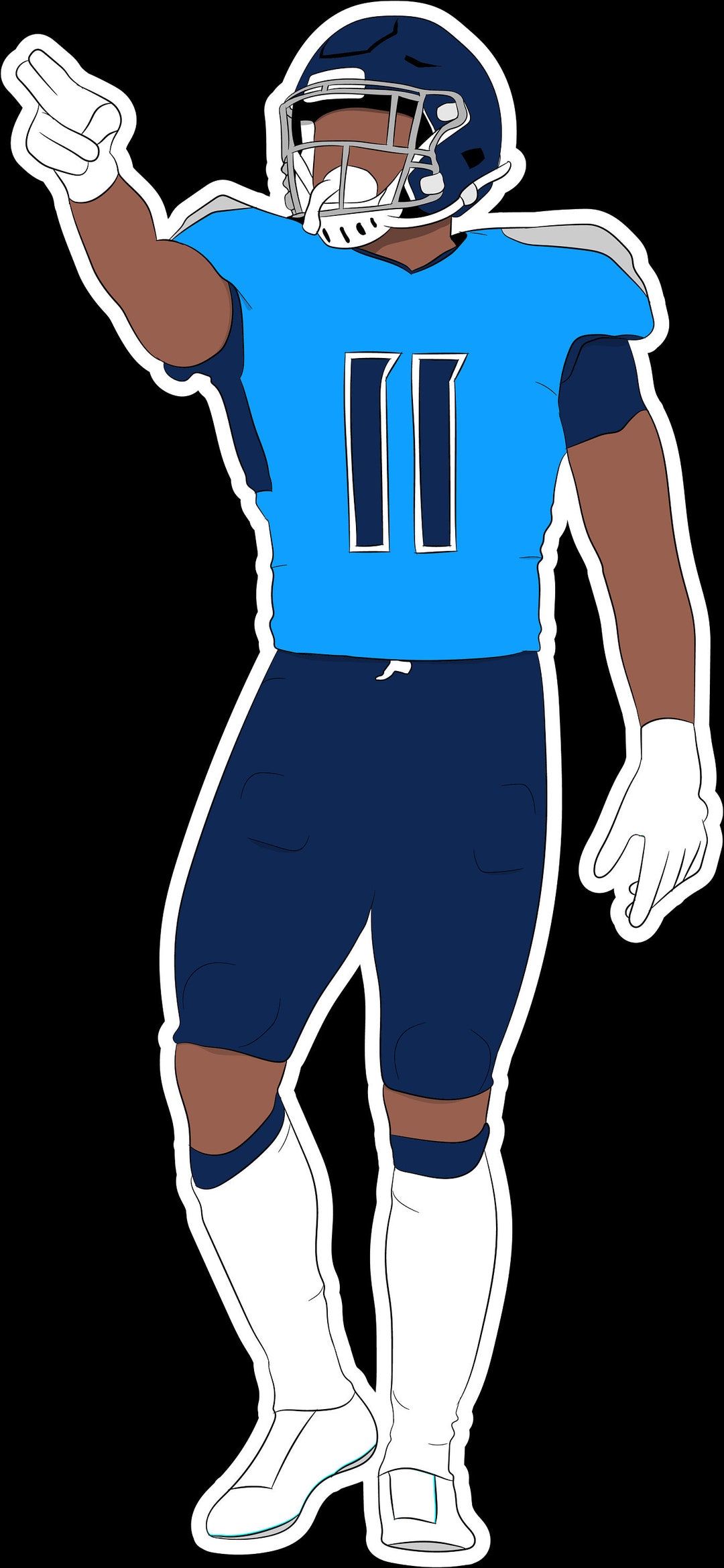 AJ Brown "11" Sticker - Etsy