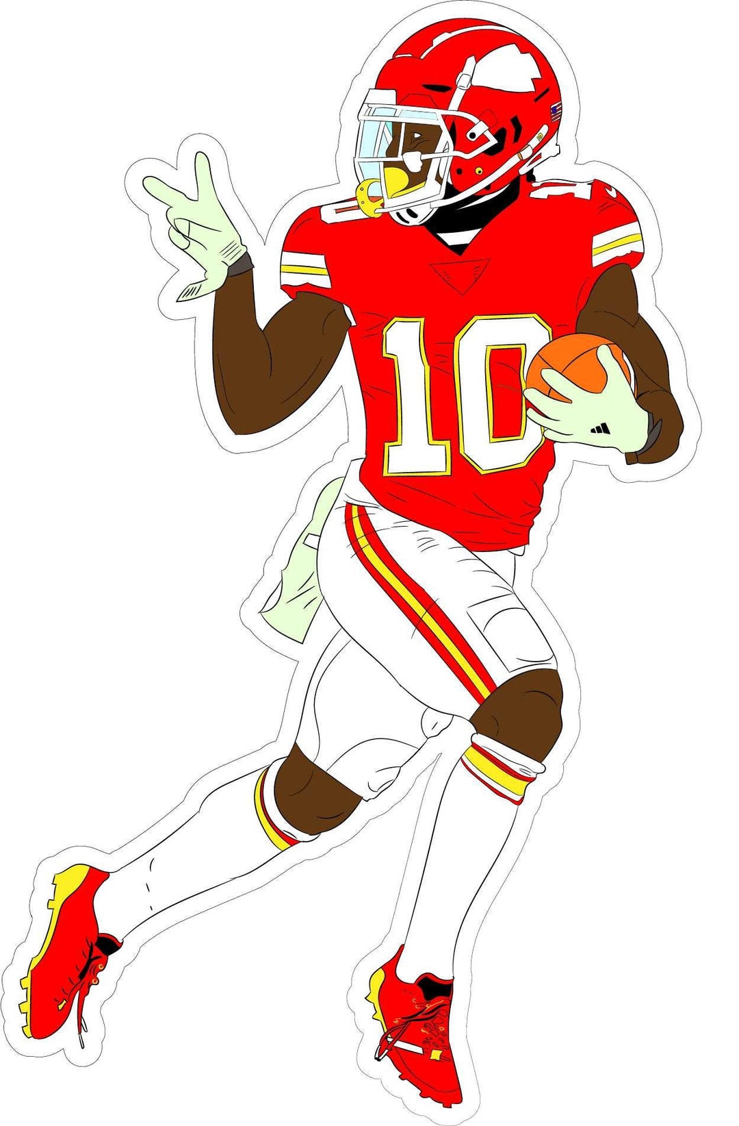 Tyreek Hill "peace Out" Sticker - Etsy