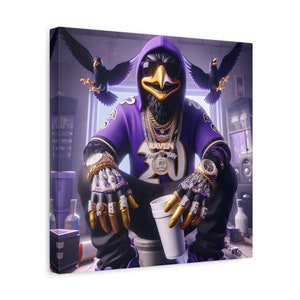 Baltimore Ravens Rapper Canvas, Wall Art, Poster, Artwork, Football Art ...
