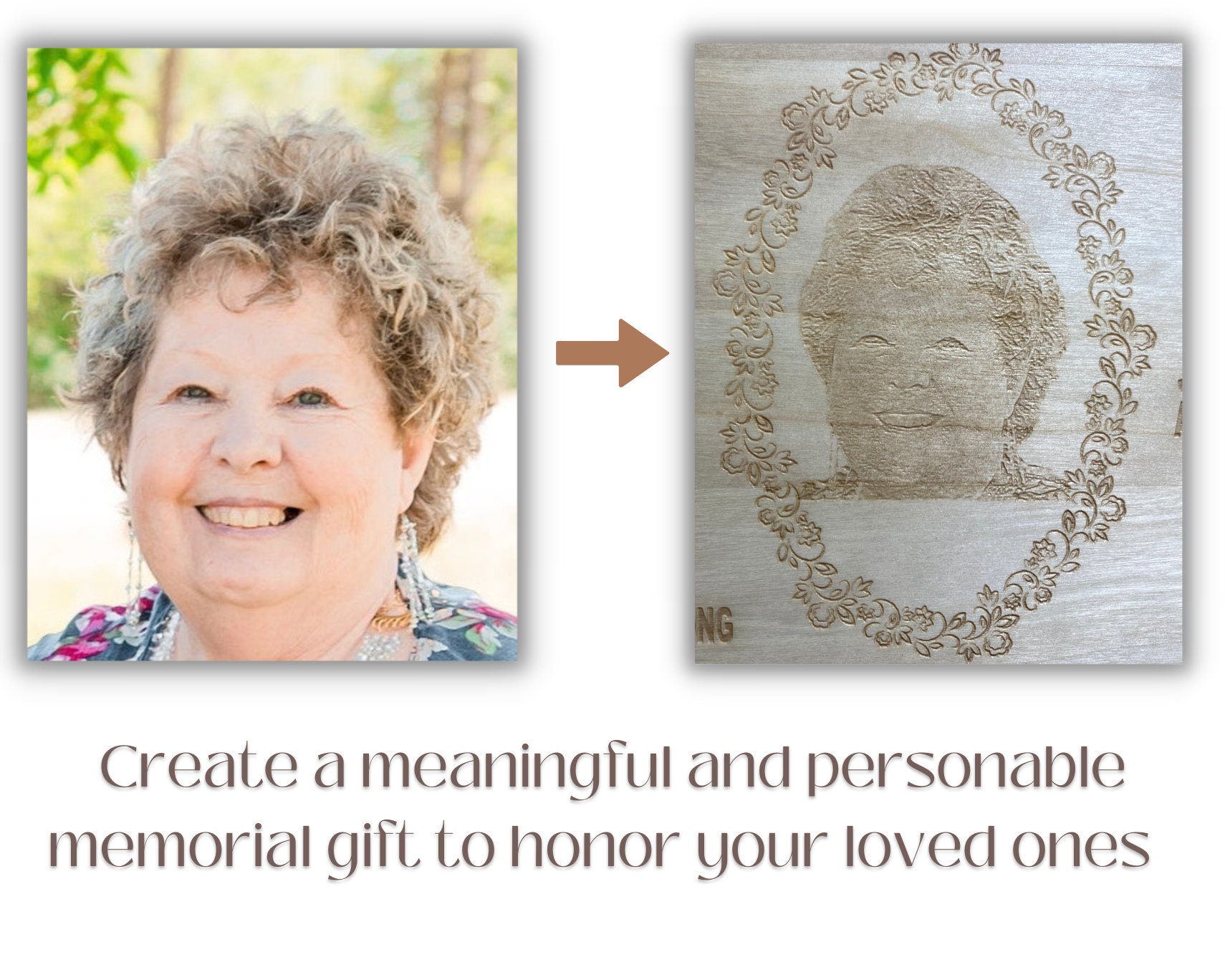 Personalized Memorial Plaque, Memorial Photo, Engraved Wooden Plaque ...