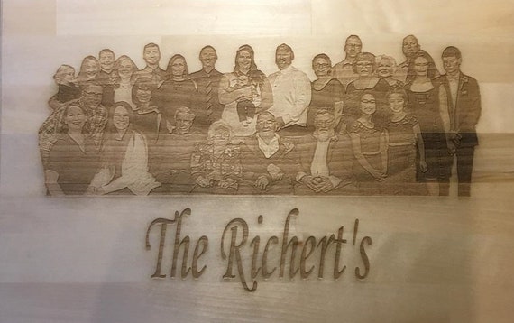 Custom Photo Laser Engraved on Wood | Etsy