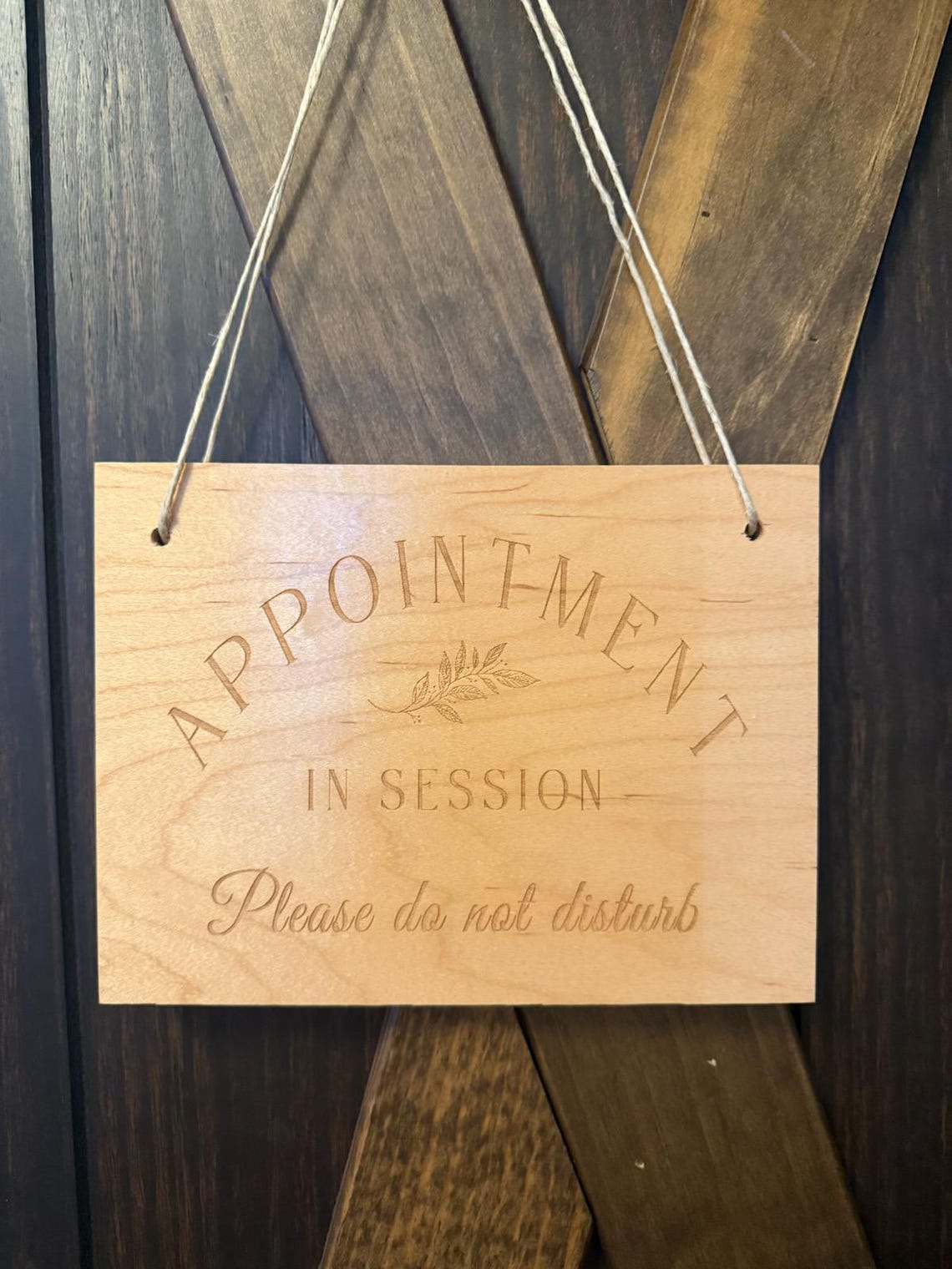Maple Wood 'in Session' Sign: Engraved Appointment Reminder - Etsy