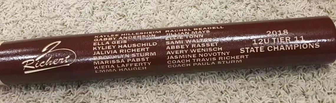 Full Size Baseball Bat Custom Engraved - Etsy