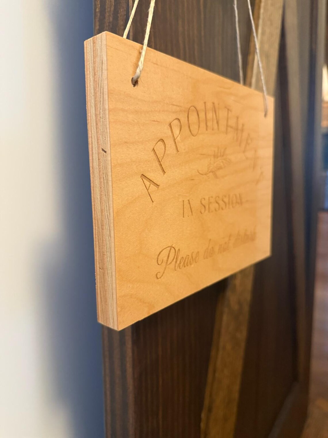 Maple Wood 'in Session' Sign: Engraved Appointment Reminder - Etsy