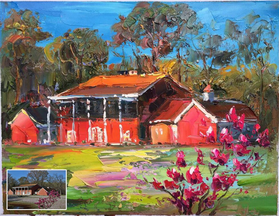 Custom Landscape portrait Hand Painted Original Oil Painting | Etsy