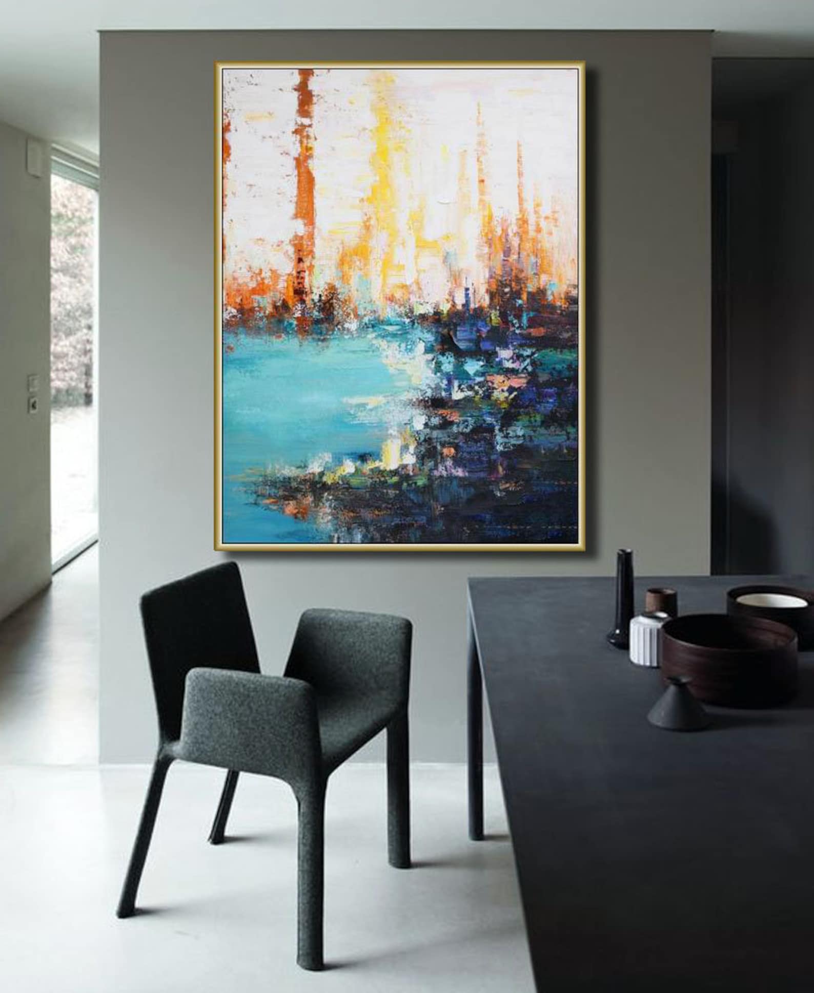 Original Contemporary Canvas Art Large Canvas Wall Art Extra - Etsy