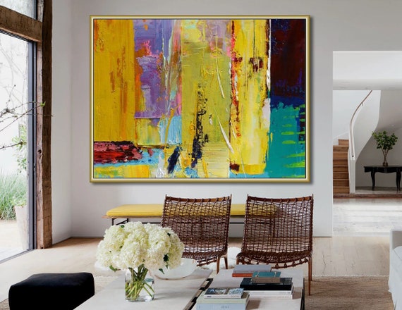 Hand Painted Original Art Original Large Abstract Art Extra - Etsy