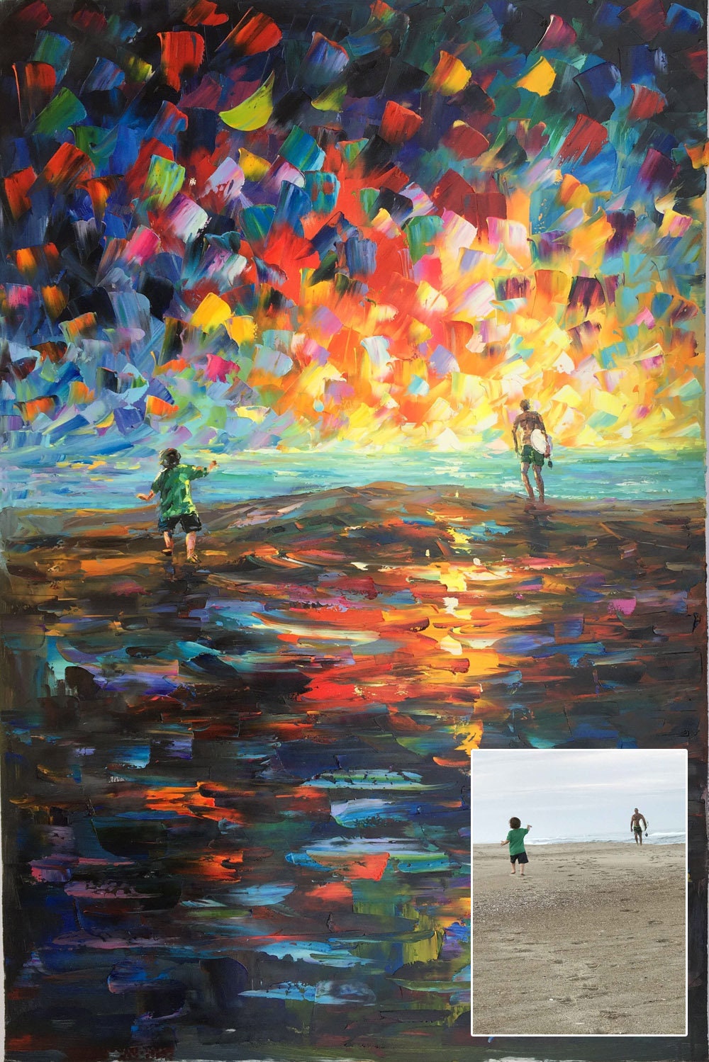 Custom Landscape portrait Hand Painted Original Oil Painting | Etsy