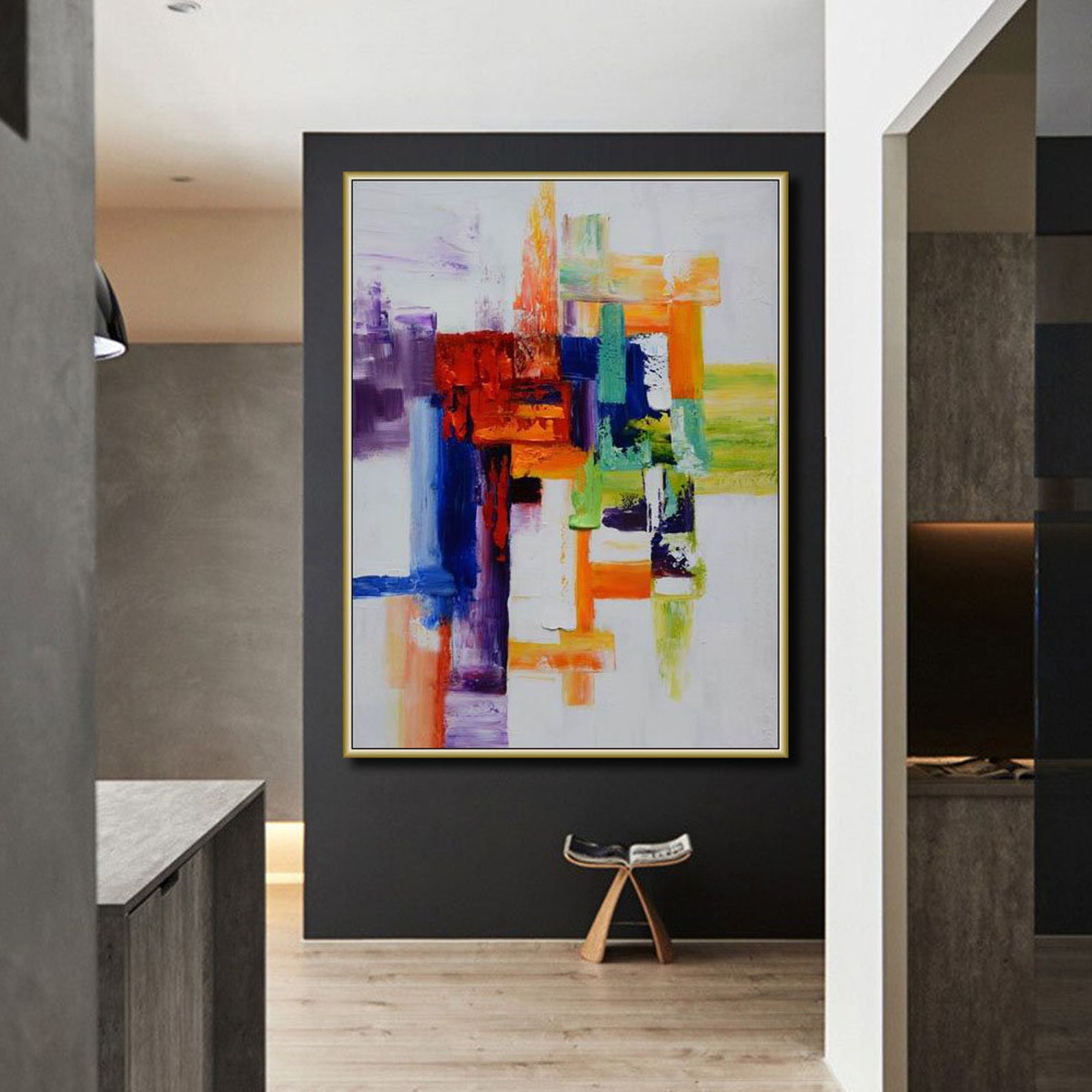 Original Colorful Abstract Art Extra Large Abstract Painting - Etsy