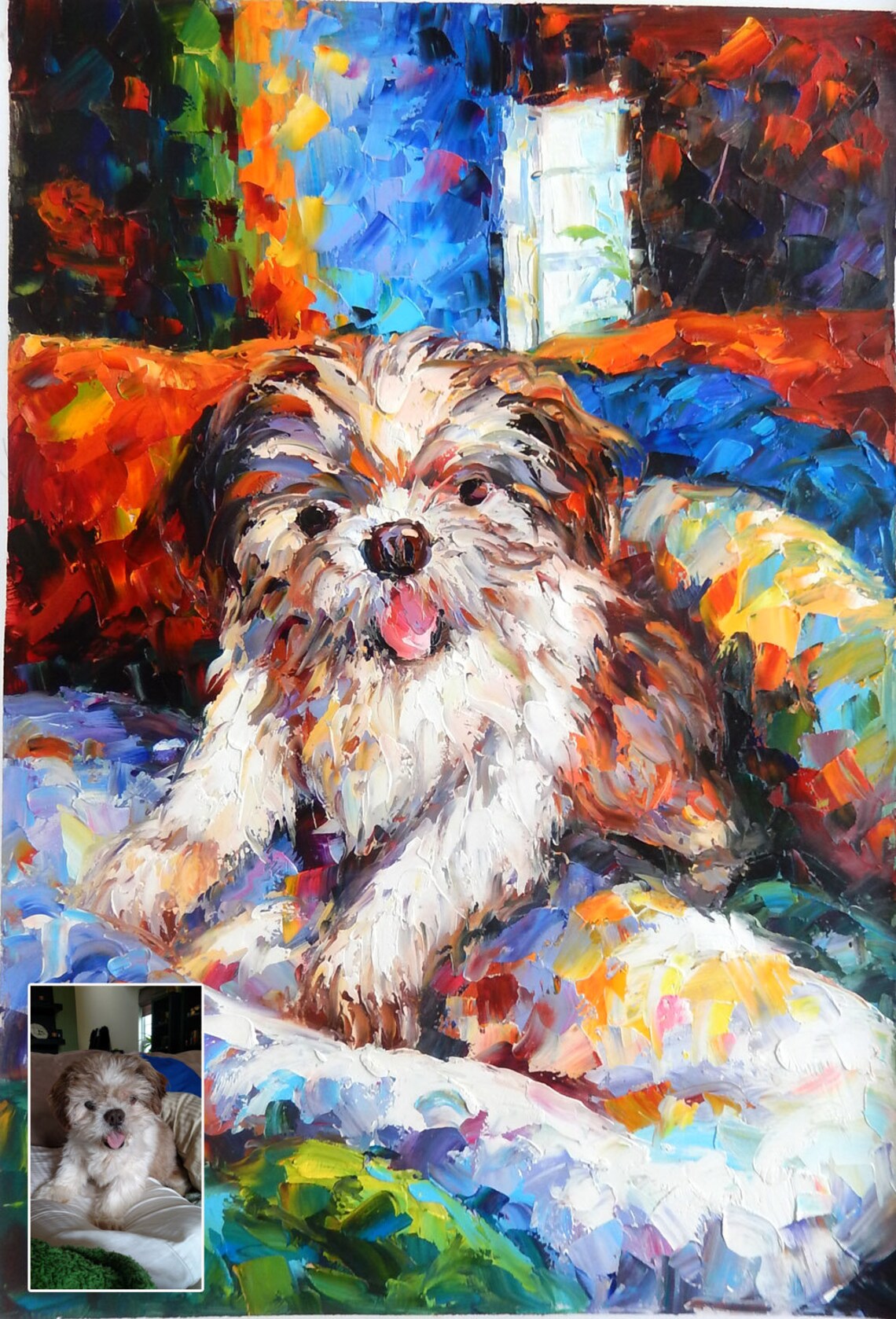 Custom Landscape Portrait Hand Painted Original Oil Painting - Etsy