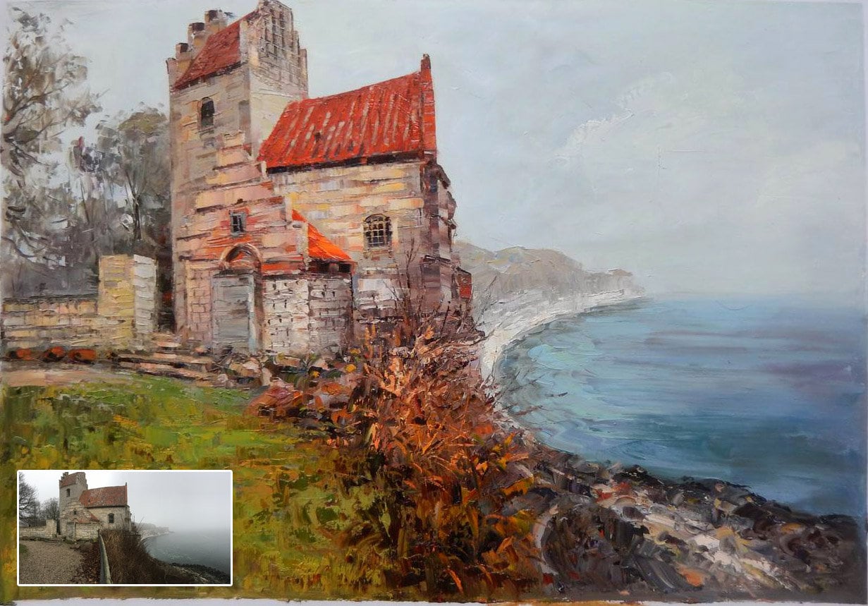 Custom Landscape portrait Hand Painted Original Oil Painting | Etsy