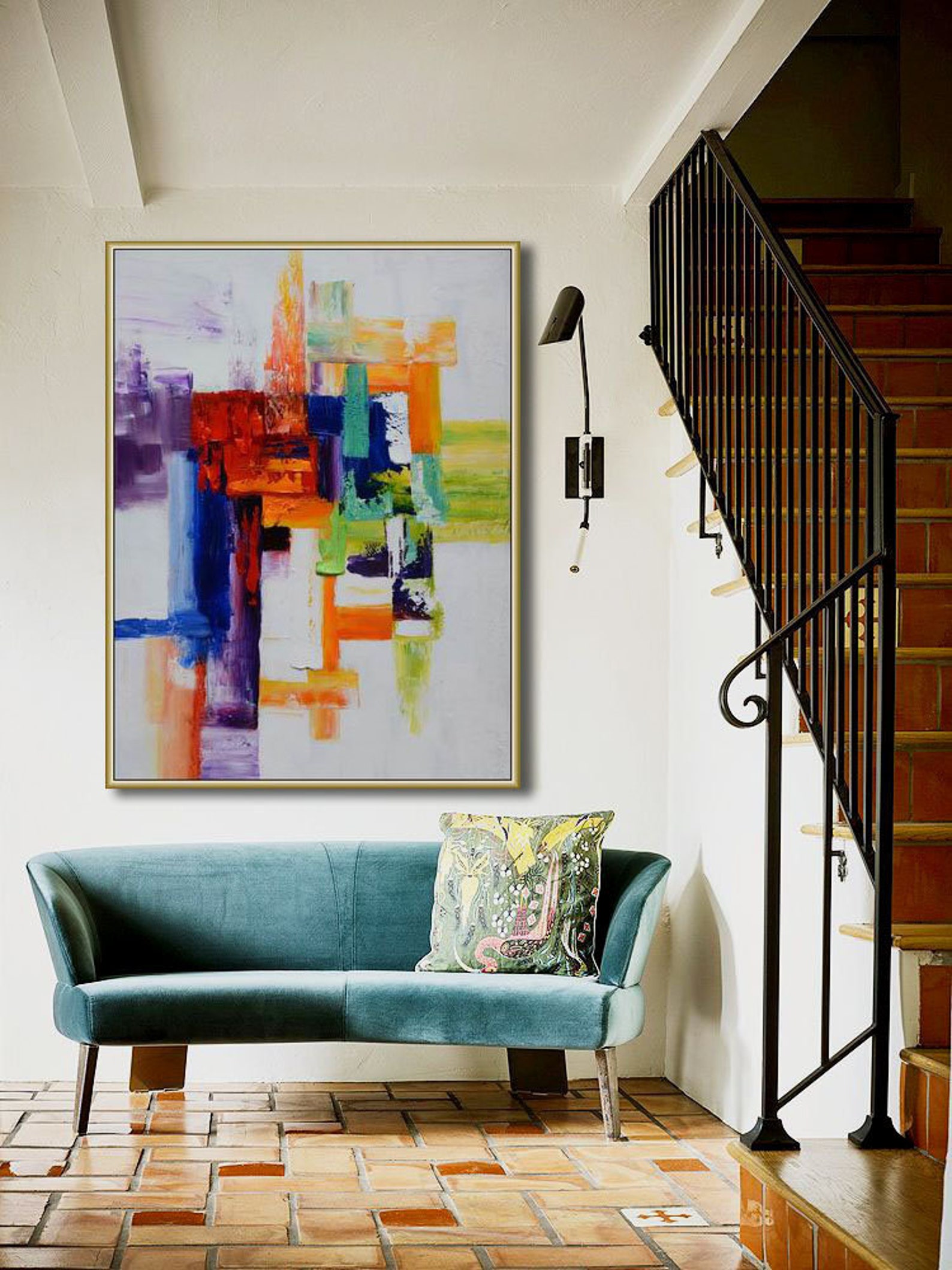 Original Colorful Abstract Art Extra Large Abstract Painting - Etsy