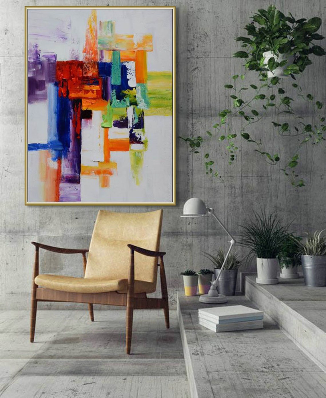 Original Colorful Abstract Art Extra Large Abstract Painting - Etsy