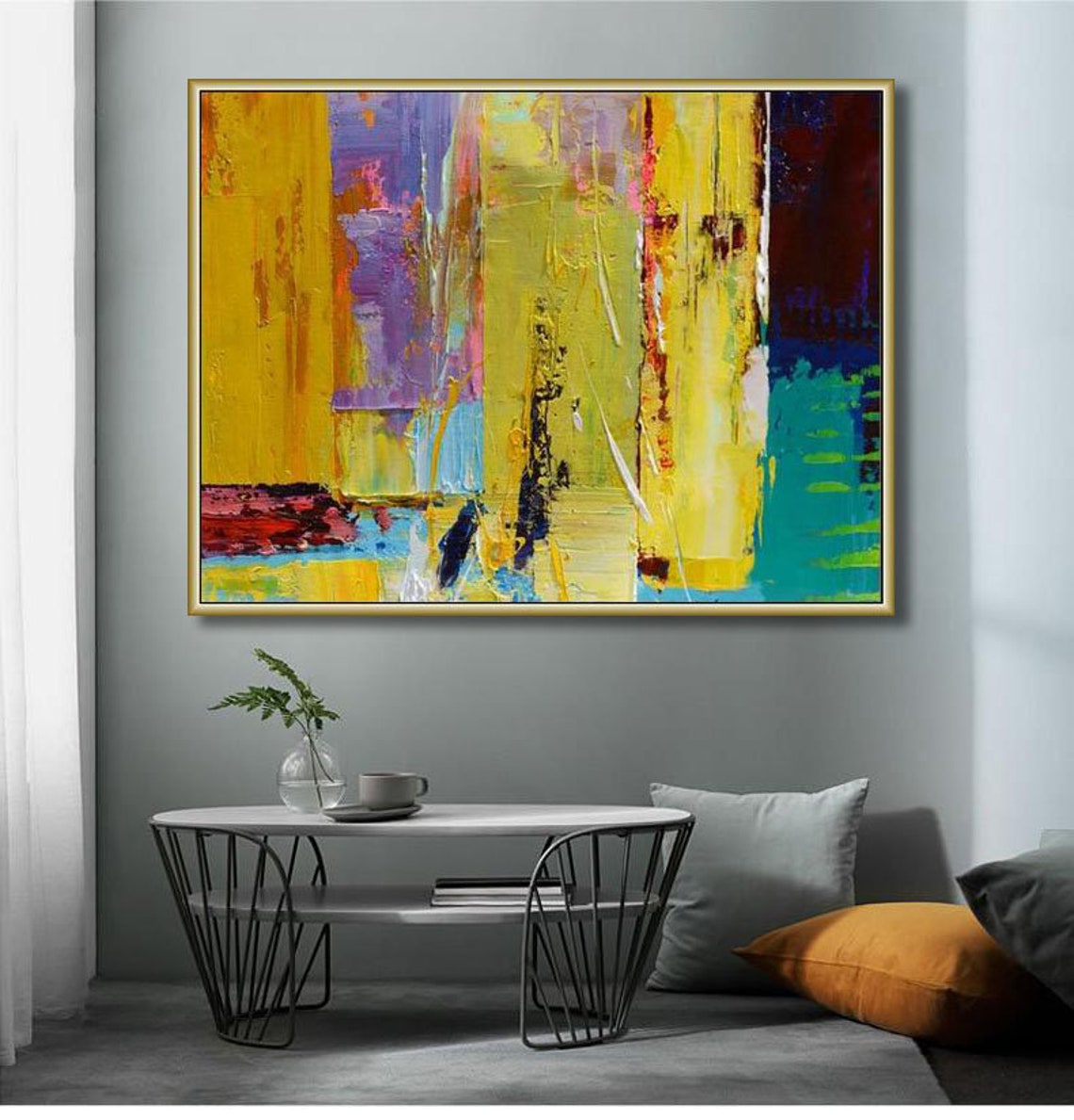 Hand Painted Original Art Original Large Abstract Art Extra - Etsy
