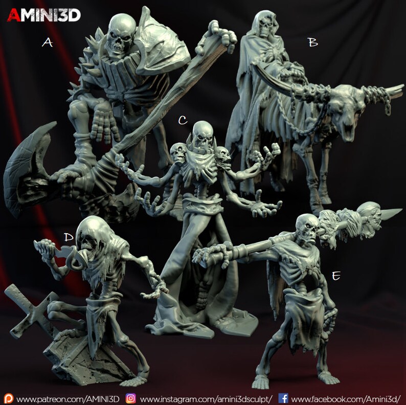 Skeleton Army Undead Army Resin Miniatures DnD | Etsy