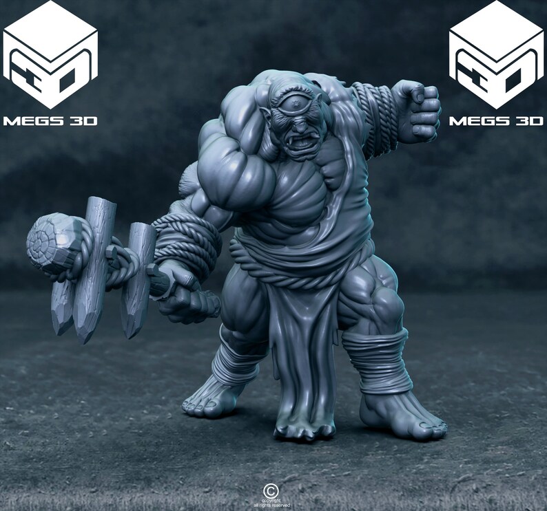 Cyclops Resin Miniature Dungeons and Dragons Pathfinder | Etsy