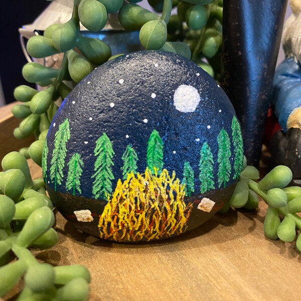 Stars Painted Rock - Etsy