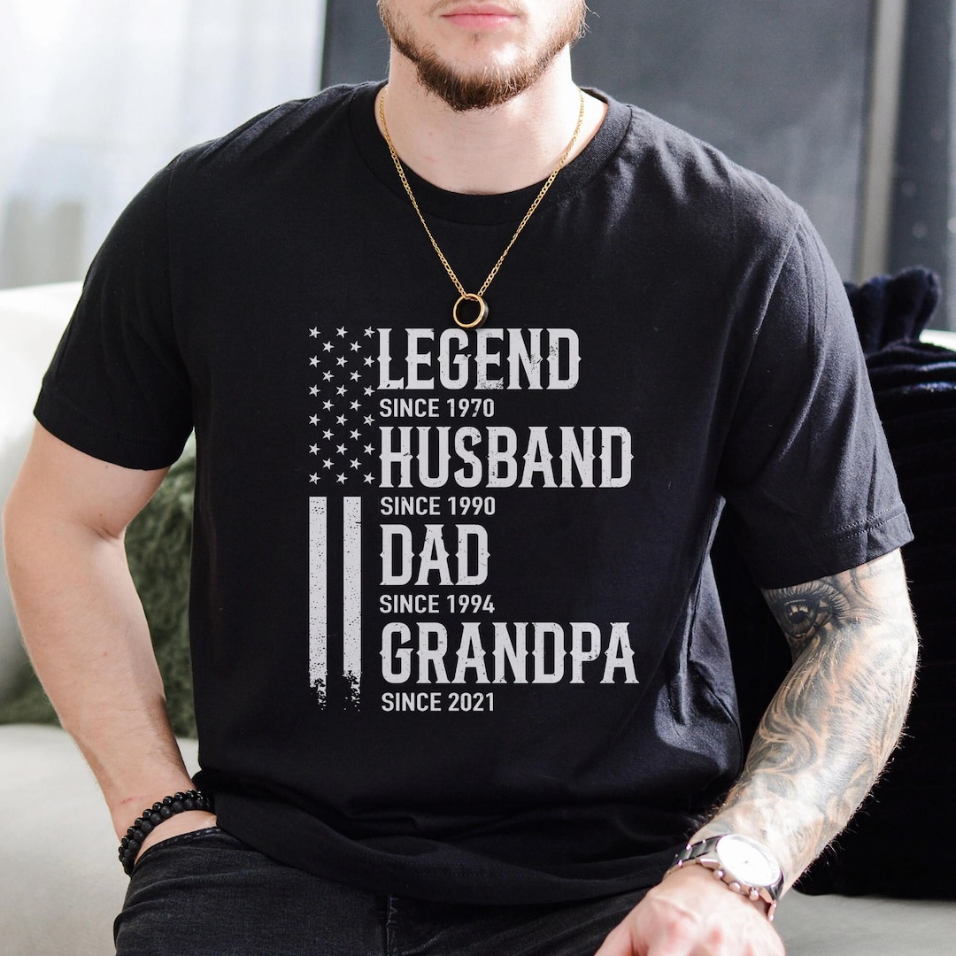 Personalized Legend Husband Dad Grandpa, Custom Father's Day Shirt With ...