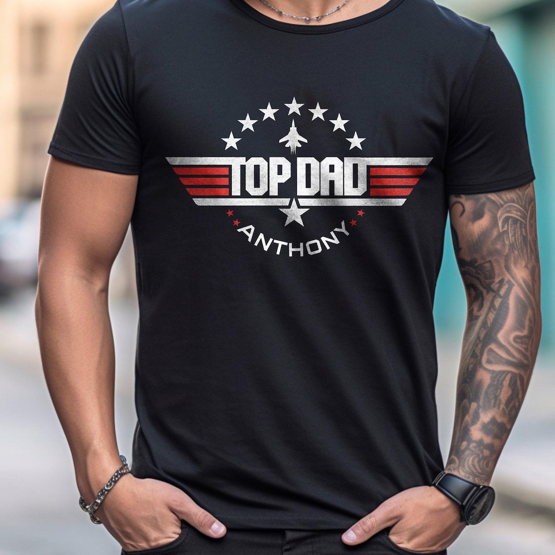 Personalized Top Dad Shirt, Father's Day Shirt, Custom Top Dad Tshirt ...