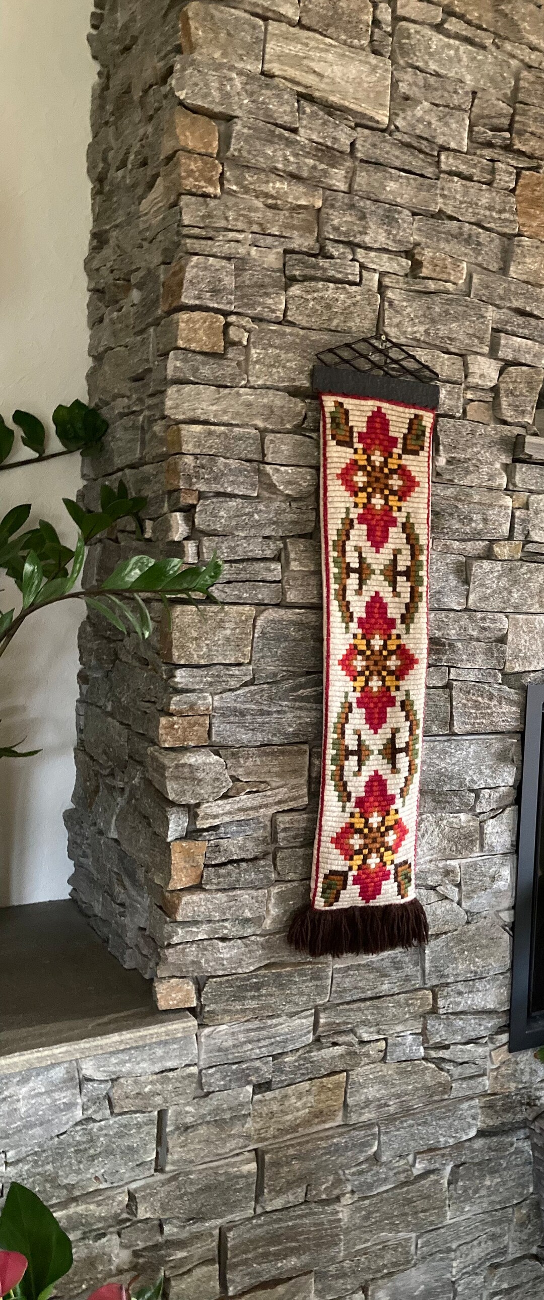 Nordic Wall Decor , Vintage Norwegian Needlepoint Bell Pull, Norwegian ...