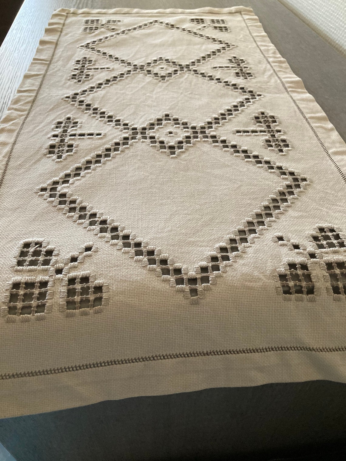 Norwegian Hardanger Table Runner Hardanger Tablecloth - Etsy