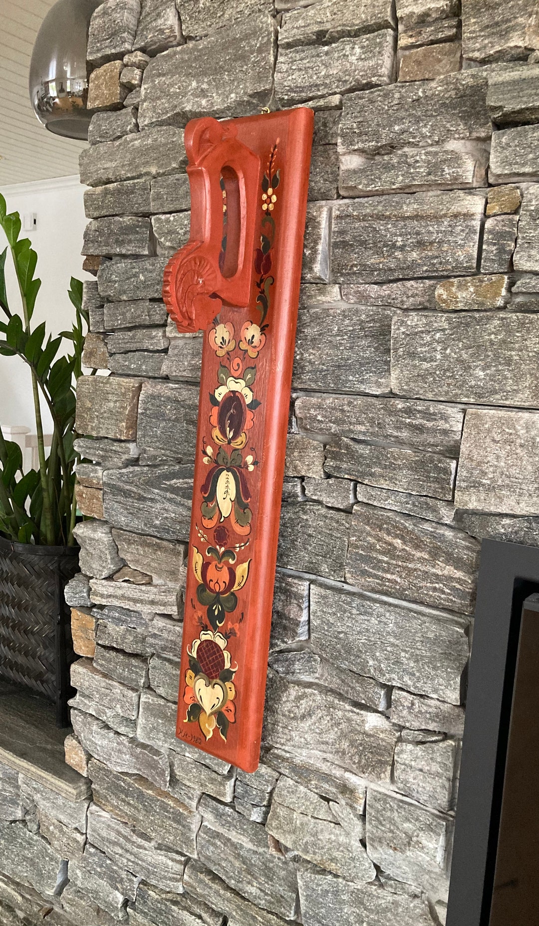 Norwegian Mangle Board . Primitive Hand Tool . Norwegian Folk Art ...