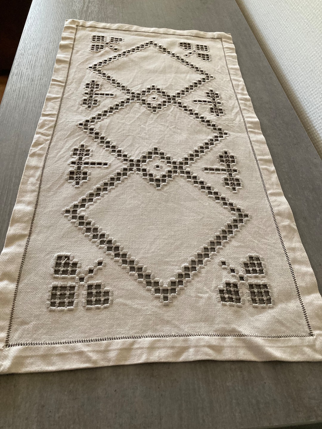Norwegian Hardanger Table Runner , Hardanger Tablecloth , Nordic Table ...