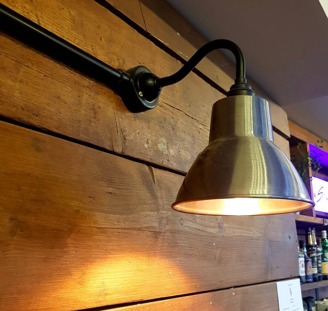 Industrial, Contemporary Swan Neck Wall Light, Can Be Mounted on ...