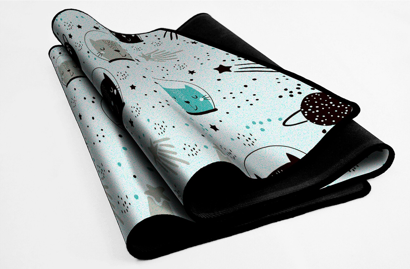 Cosmo Cat Pattern Art Desk Mat Pattern Print Large Place - Etsy