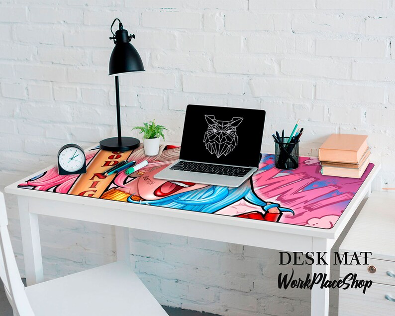 Noir Comic DeskMat Gaming Desk Mat Geek placemat Colorful | Etsy