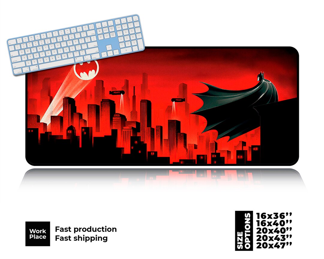 Noir Comic Deskmat, Gaming Desk Mat, Geek Placemat, Colorful Large Desk ...
