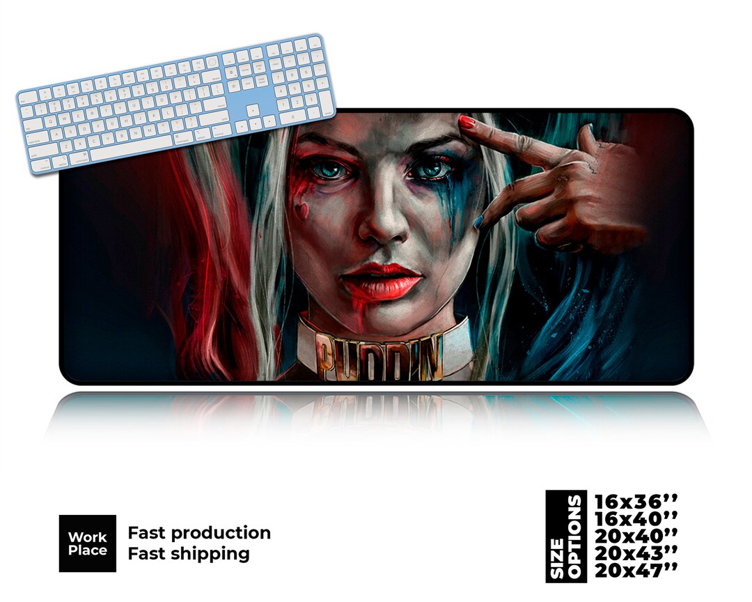 Noir Comic Deskmat, Gaming Desk Mat, Geek Placemat, Colorful Large Desk ...