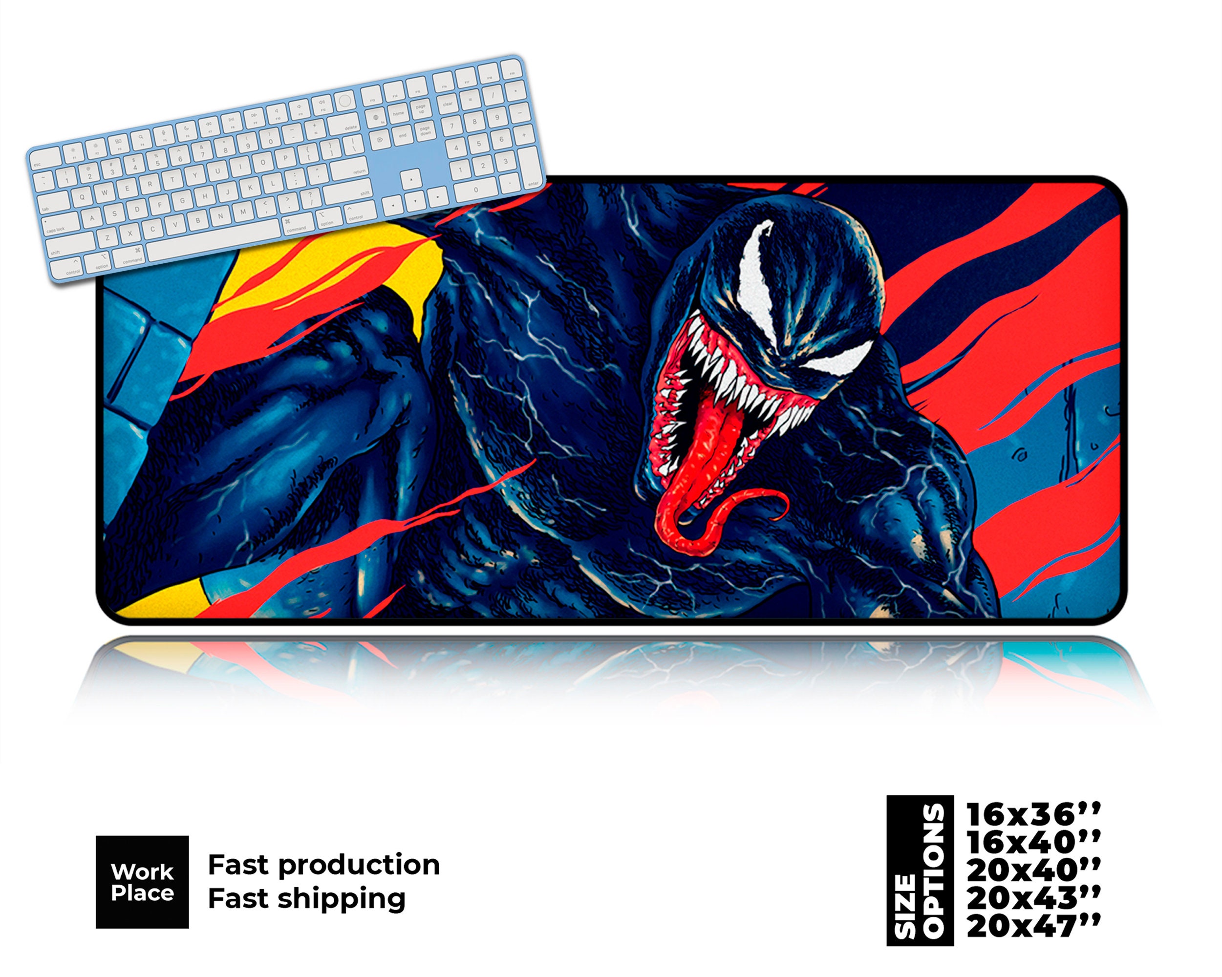 Gaming Desk Mat Geek Placemats HD Colorful Large Desk Pad | Etsy