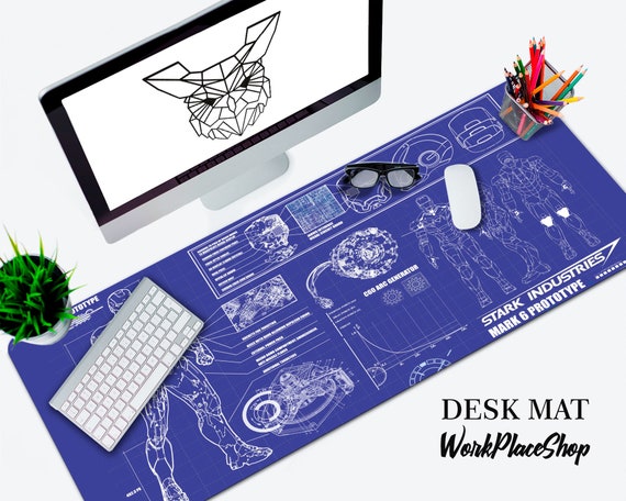 Iron Man Desk Mat Tony Stark Mouse pads Iron Man Large | Etsy