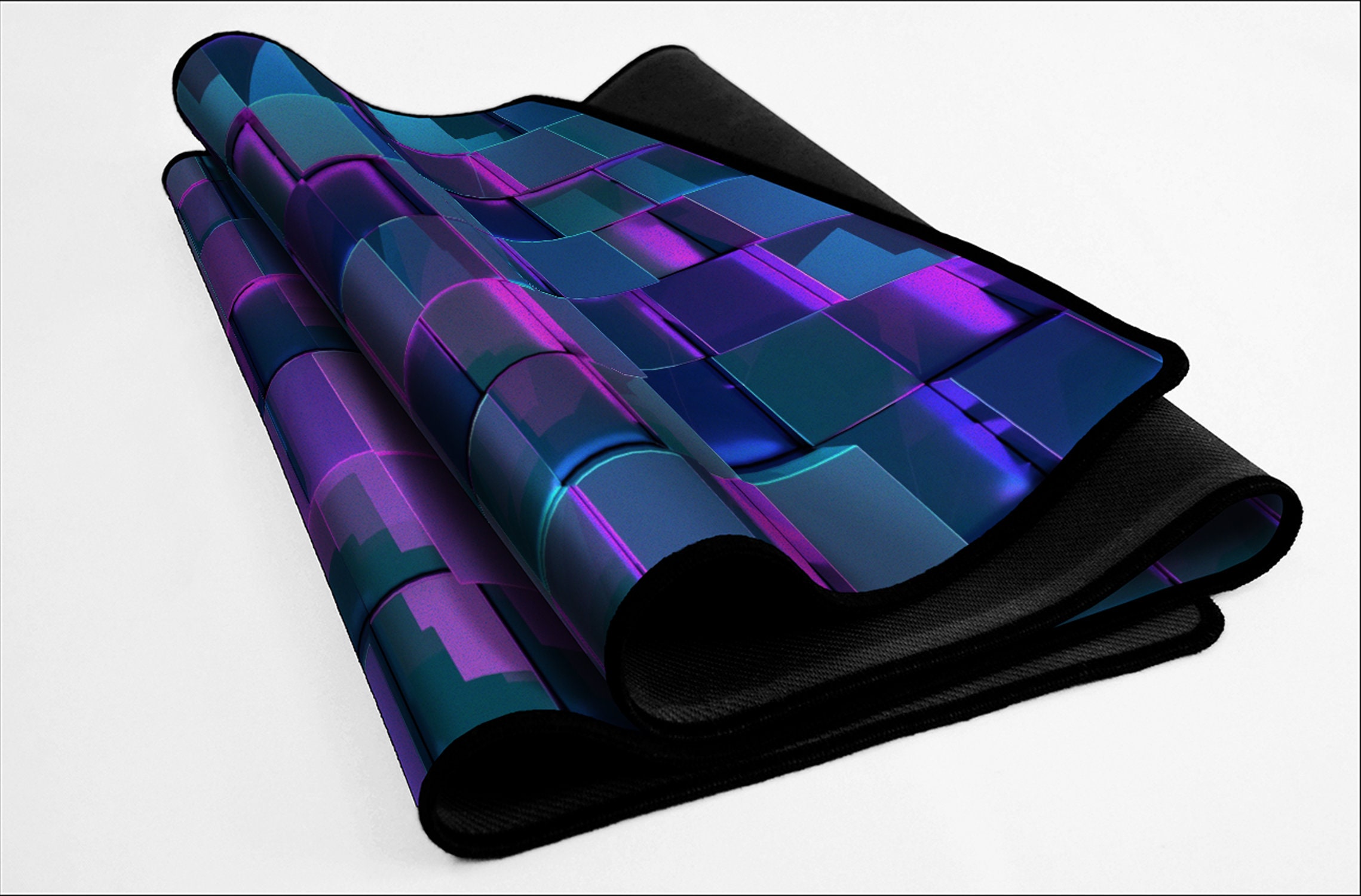 Violet 3D Cubes Desk Mat Violet Mouse Pad Mouse Pads Large | Etsy