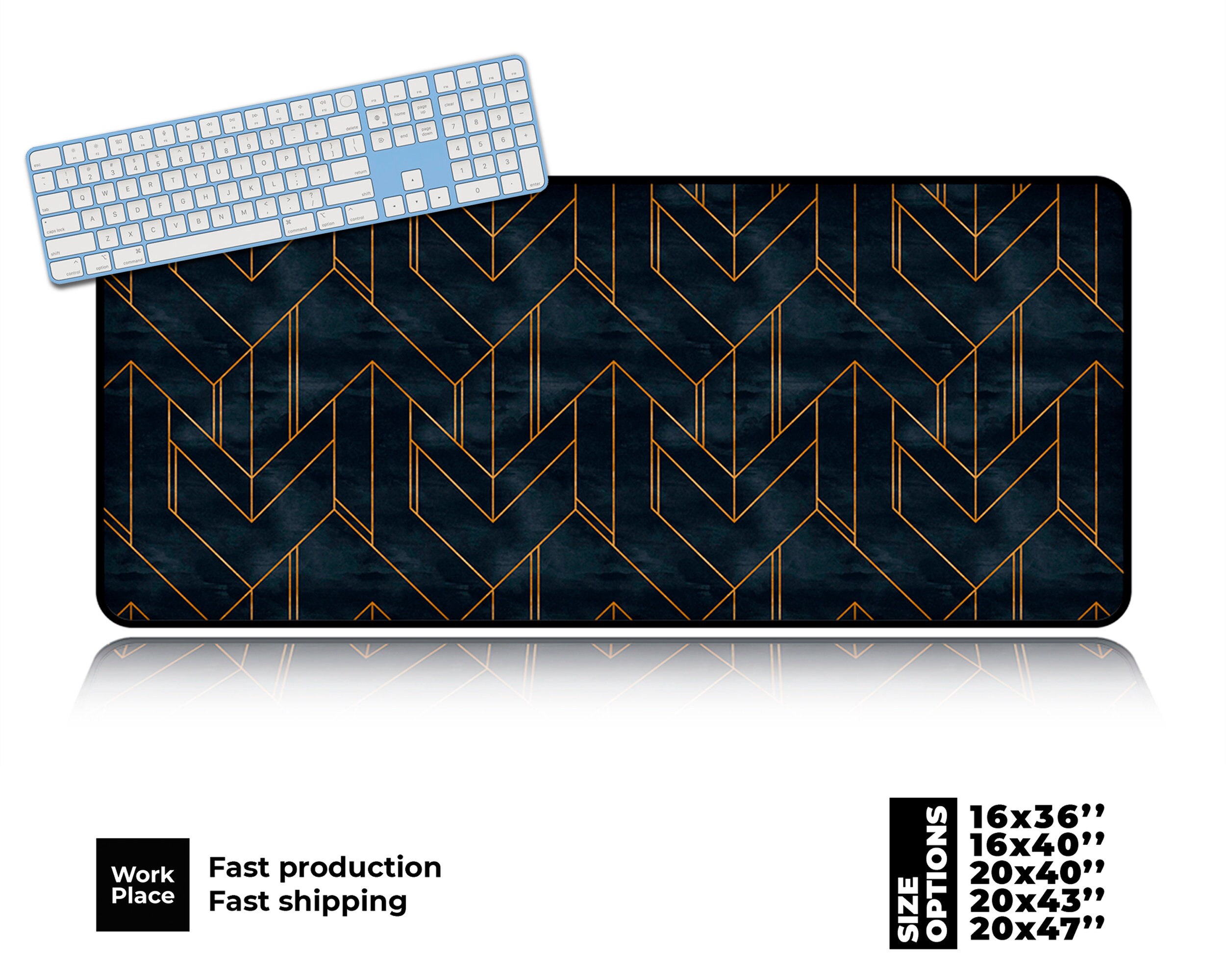 Art Deco Desk Mat Modern Art Mouse Pad Abstract Mouse Pads | Etsy UK