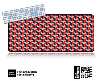 Violet 3D Cubes Desk Mat Violet Mouse Pad Mouse Pads Large | Etsy