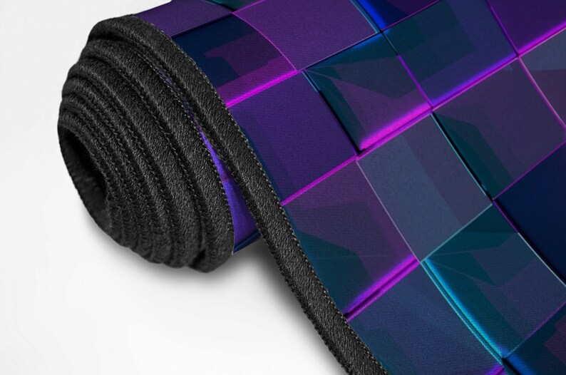 Violet 3D Cubes Desk Mat Violet Mouse Pad Mouse Pads Large | Etsy