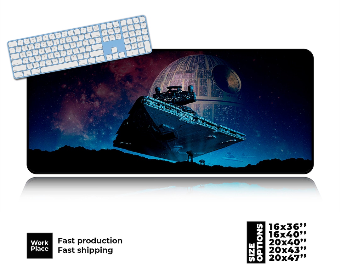 Star Destroyer Desk Mat, Death Star Desk Mat, Geek Placemat, Galaxy ...